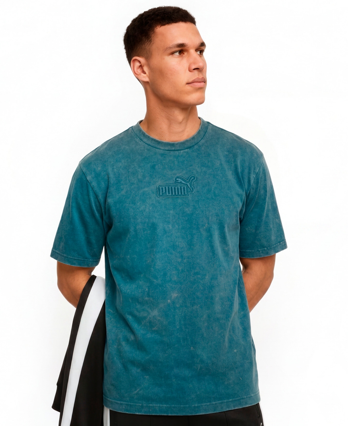 Click here for Puma Mens Embossed Logo T-Shirt - Midnight Petrol prices