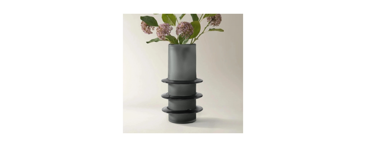 Click here for Z Gallerie Pierre Glass Vase - Charcoal prices