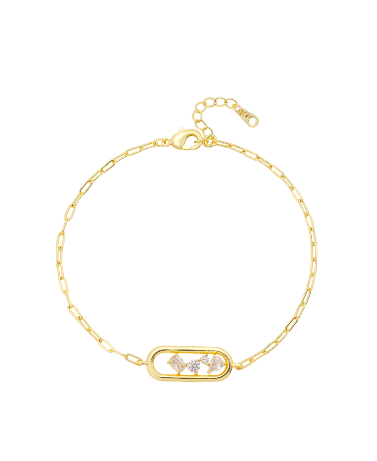 Click here for Unwritten Cubic Zirconia Gold-Plated Chain Bracele... prices
