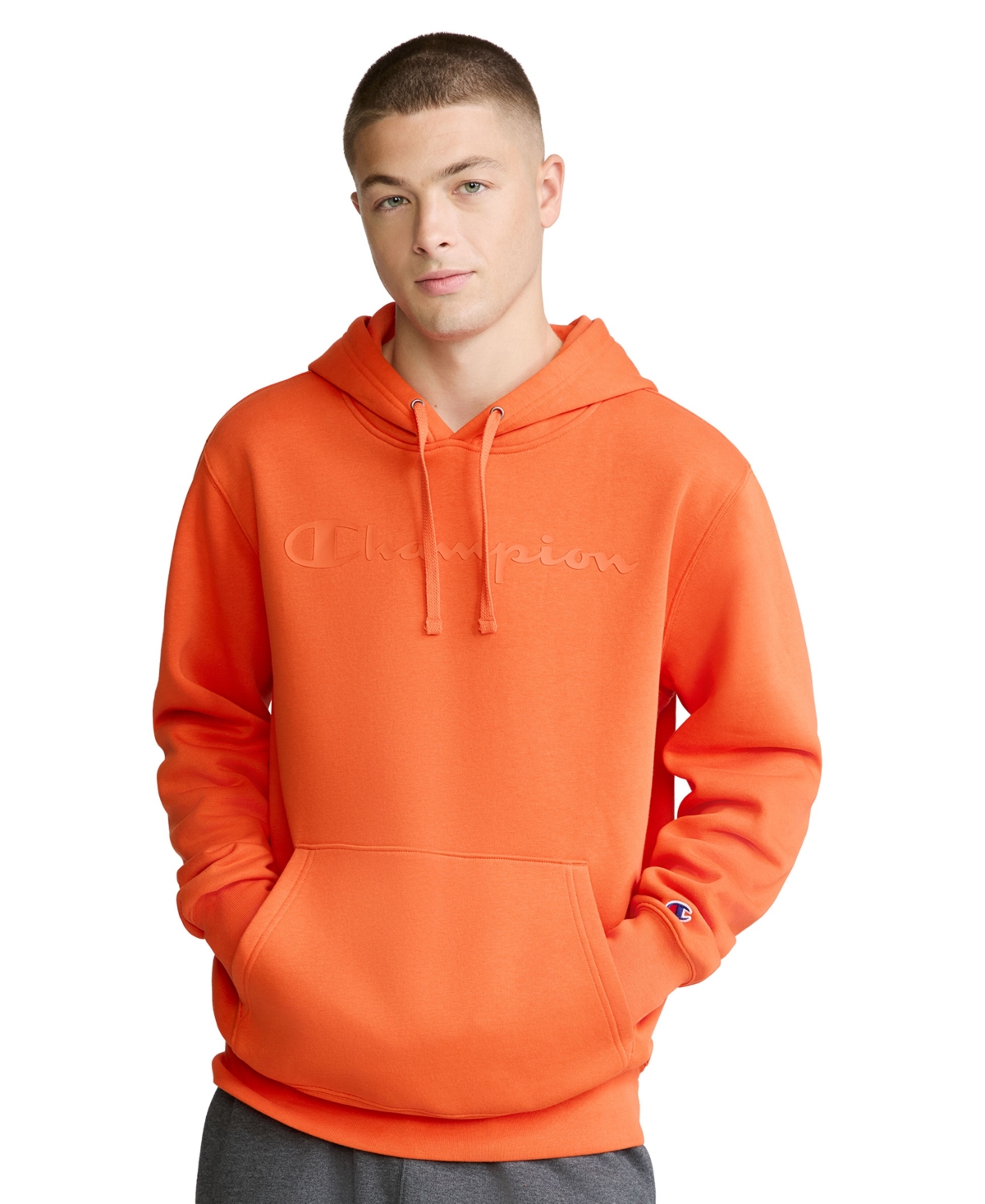 Click here for Champion Mens Logo Graphic Pullover Hoodie - Tiger... prices