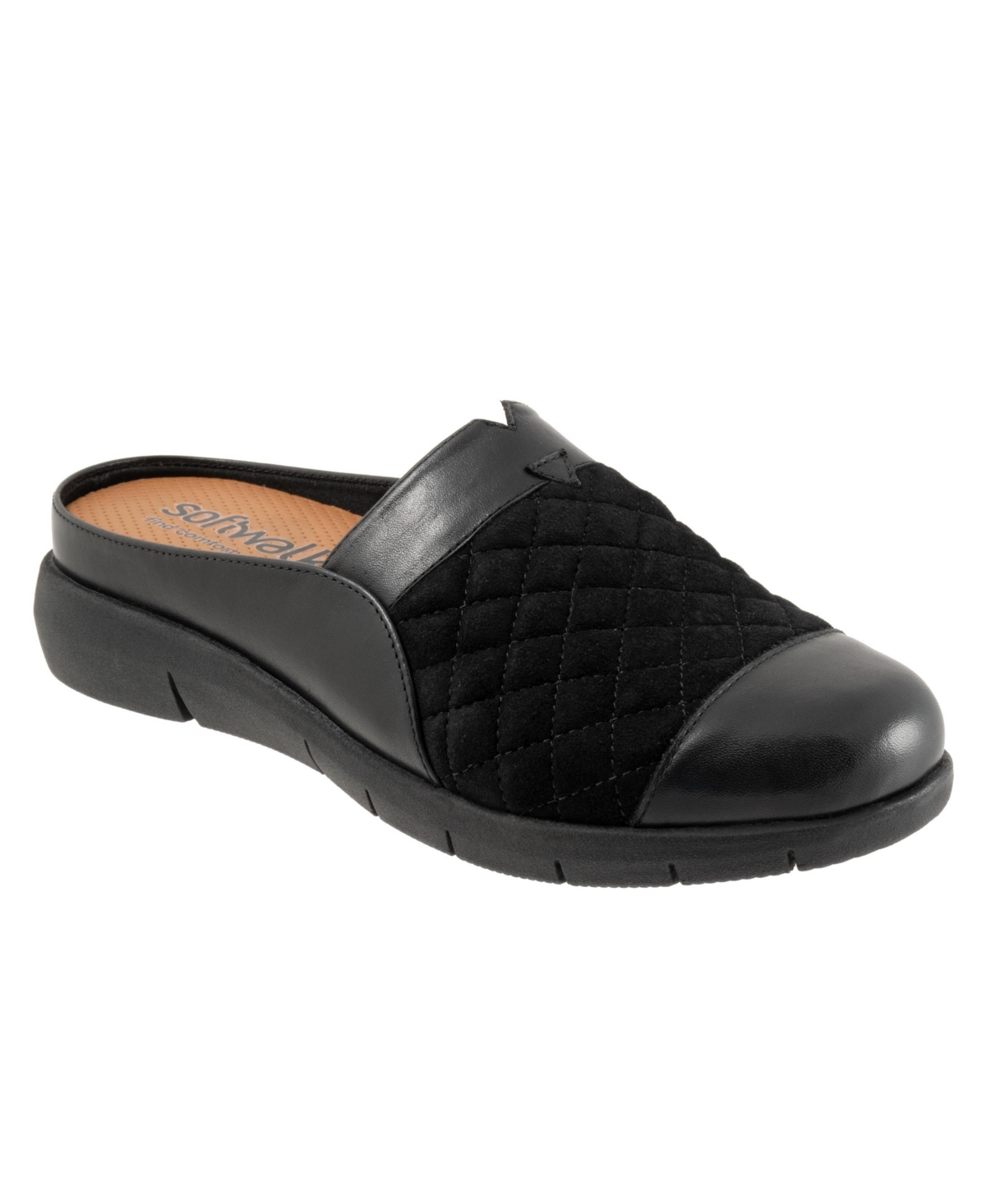Click here for Softwalk Womens San Marcos Quilted Clog - Black su... prices