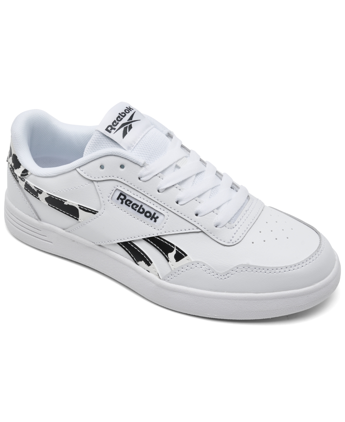 Click here for Reebok Womens Court Advance Cow Print Lifestyle Sn... prices