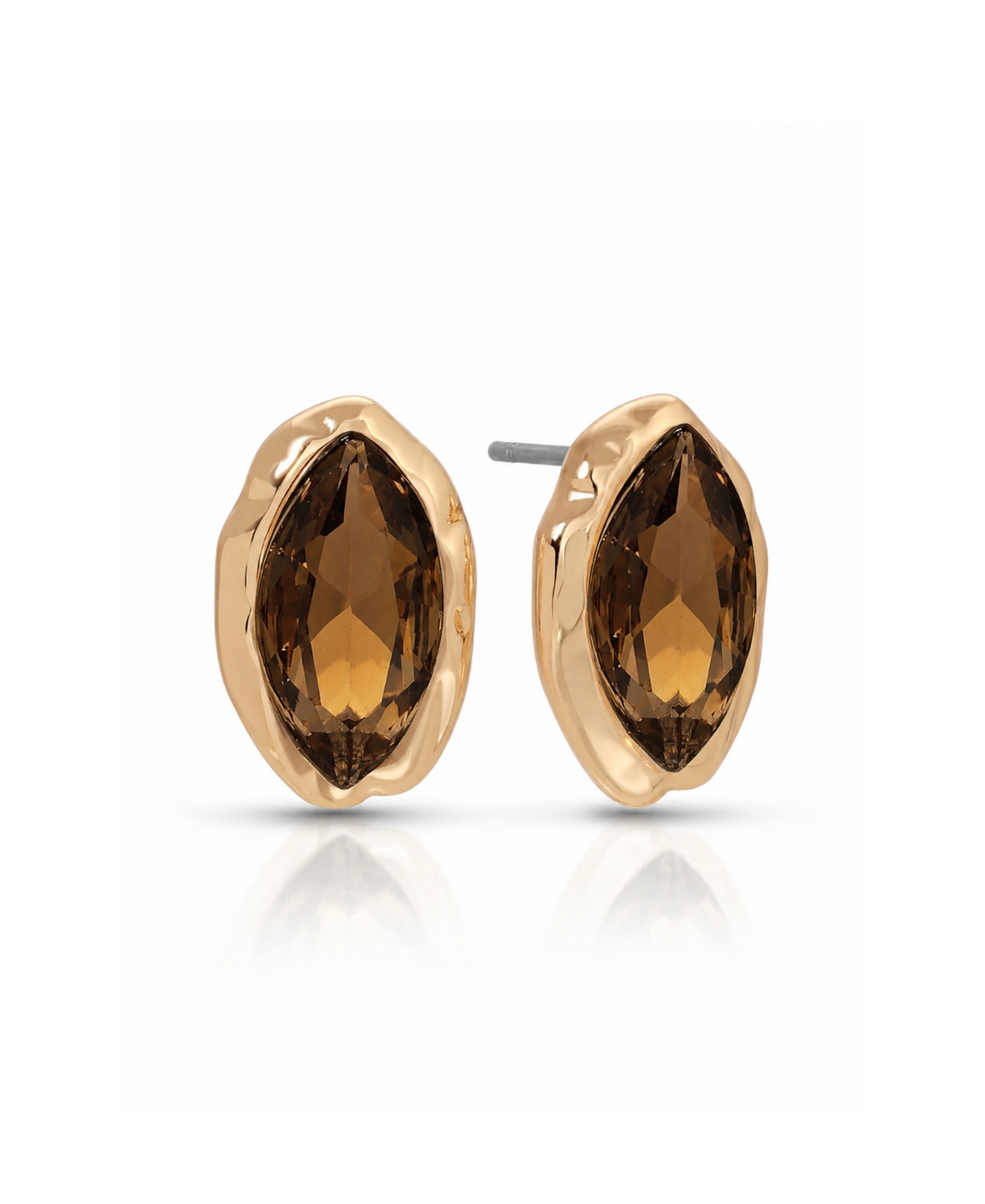 Click here for Ettika Crystal Luxe Mini Stud Earrings - Smokey Qu... prices