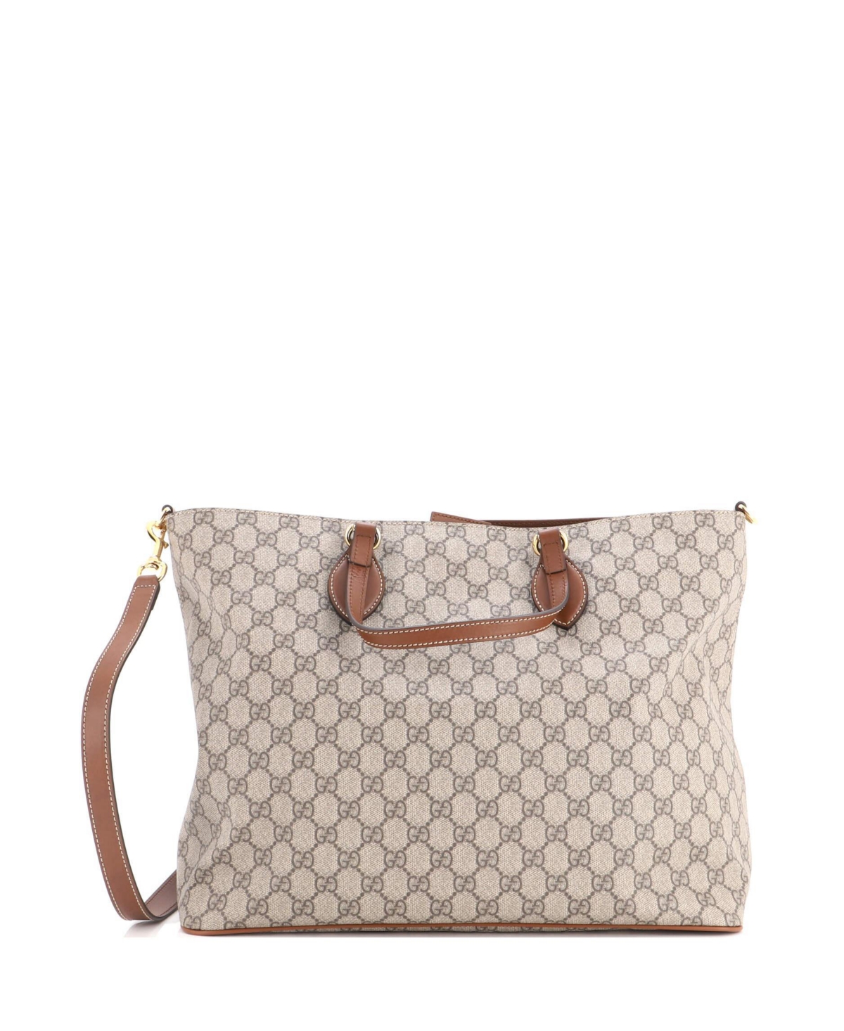 Click here for Pre-Owned Gucci Medium Convertible Soft Tote Gg Co... prices
