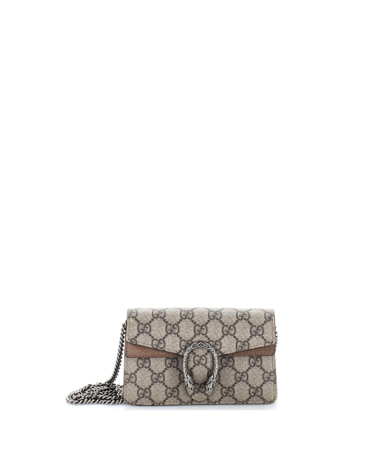 Click here for Pre-Owned Gucci Super Mini Dionysus Bag Gg Coated... prices