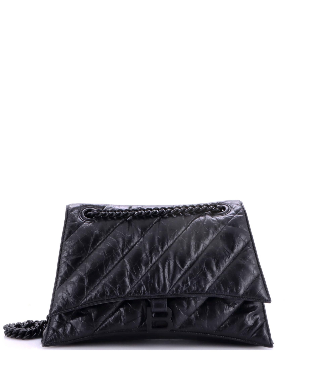 Click here for Pre-Owned Balenciaga Medium Crush Chain Flap Bag Q... prices