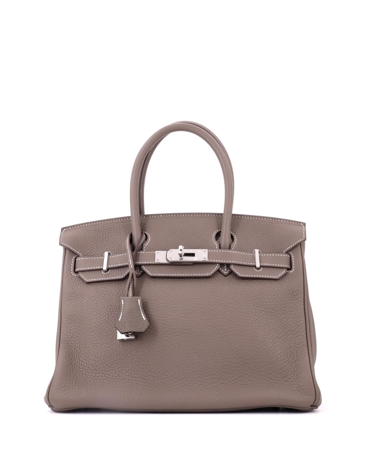 Click here for Pre-Owned Hermes Birkin 30 Handbag Grey Clemence w... prices