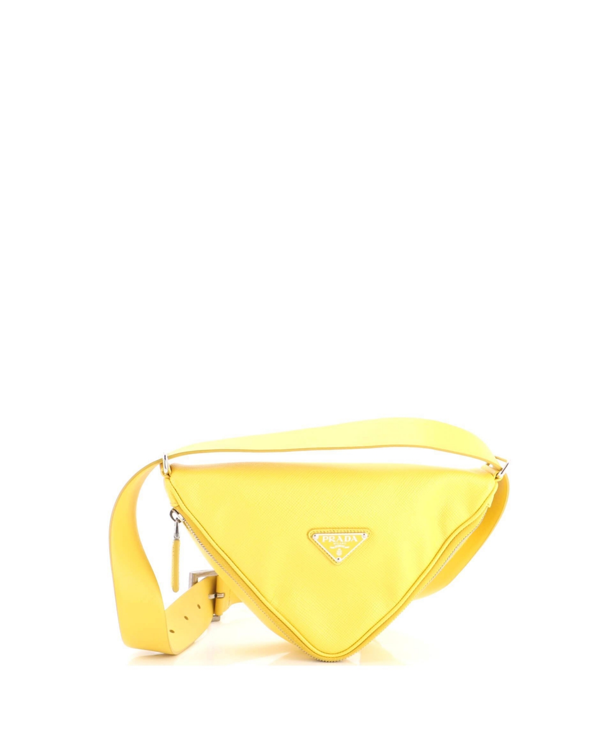 Click here for Pre-Owned Prada Triangle Logo Zip Around Shoulder... prices