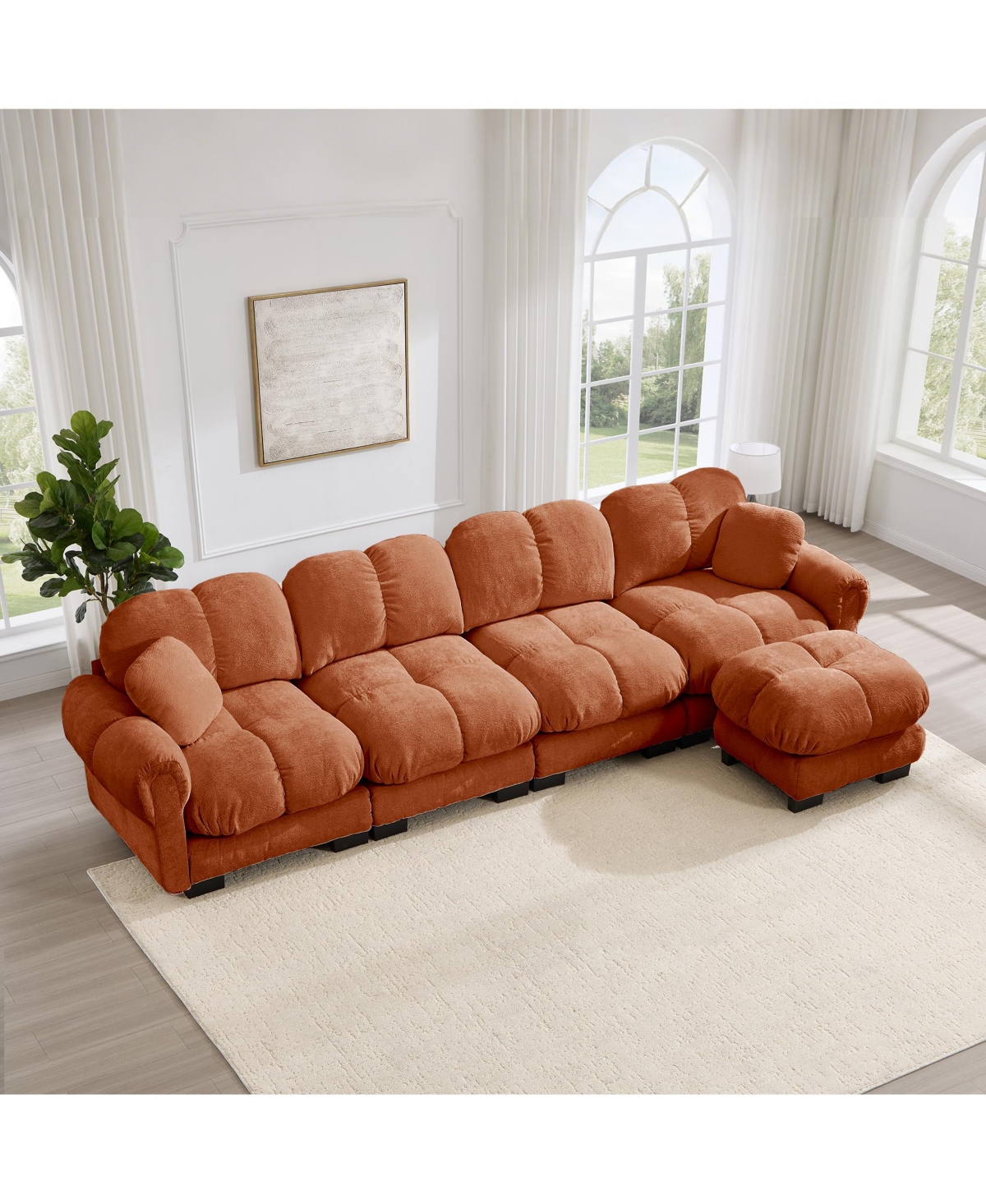 Click here for Boyel Living Oversize Chenille L-Shaped Sofa Deep... prices