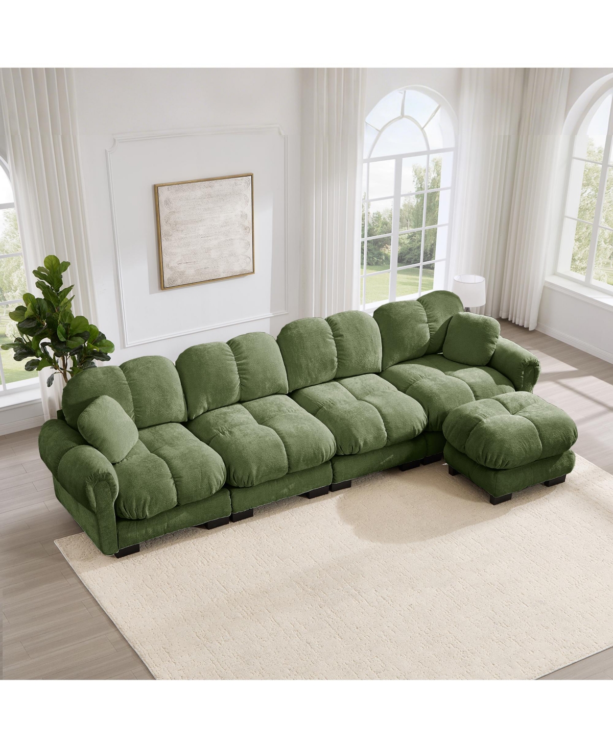 Click here for Boyel Living Oversize Chenille L-Shaped Sofa Deep... prices