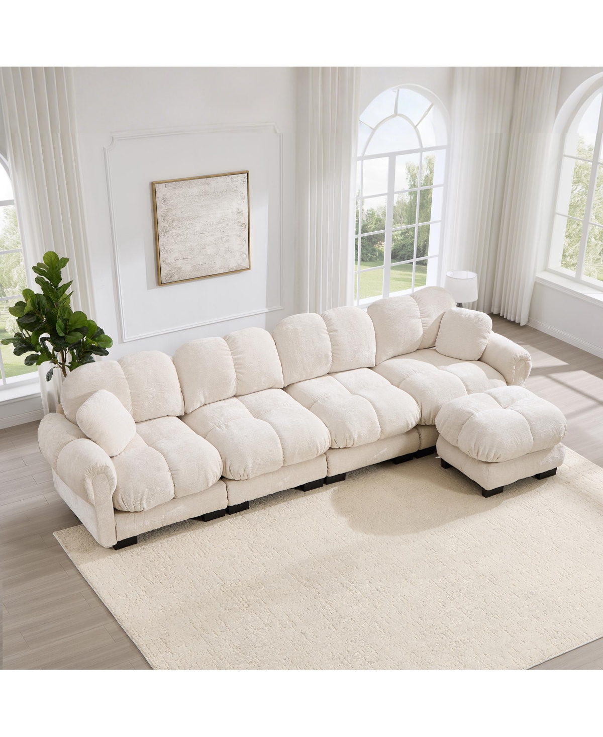 Click here for Boyel Living Oversize Chenille L-Shaped Sofa Deep... prices