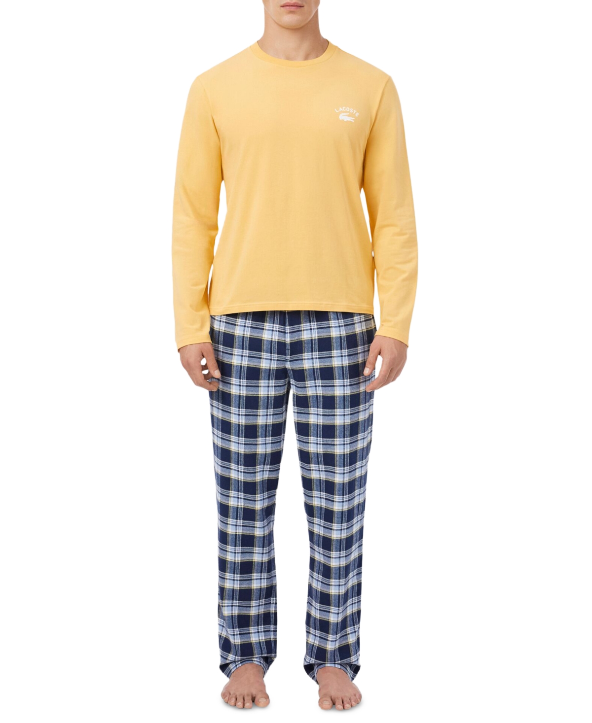 Click here for Lacoste Mens Crewneck Jersey Pajama  2-Piece Set -... prices