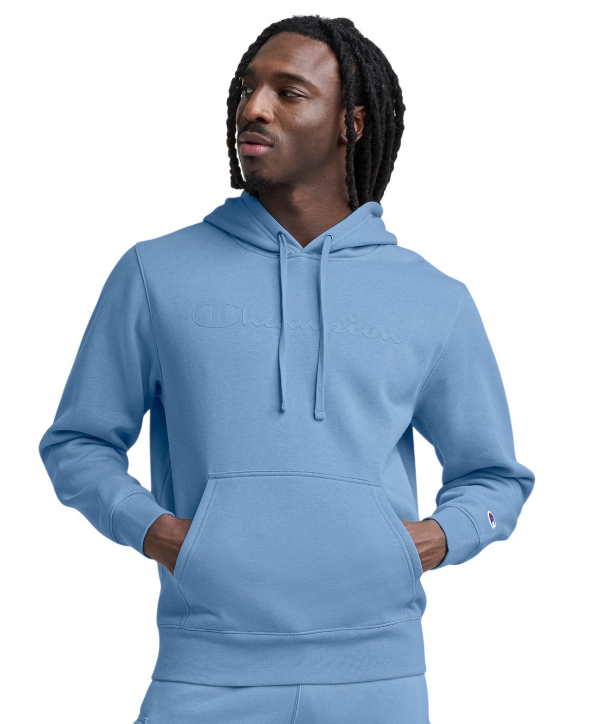Click here for Champion Mens Logo Graphic Pullover Hoodie - River... prices