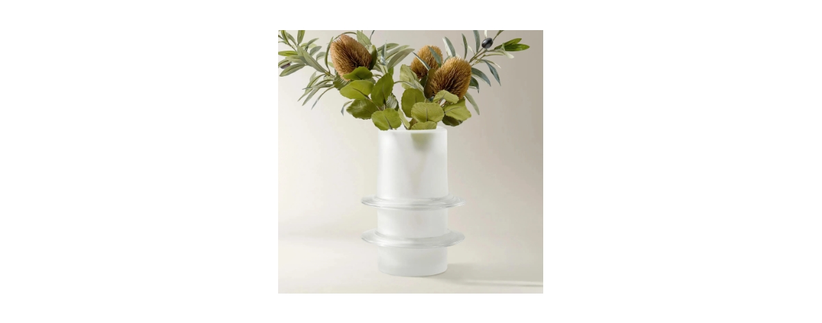 Click here for Z Gallerie Pierre Glass Vase - White prices