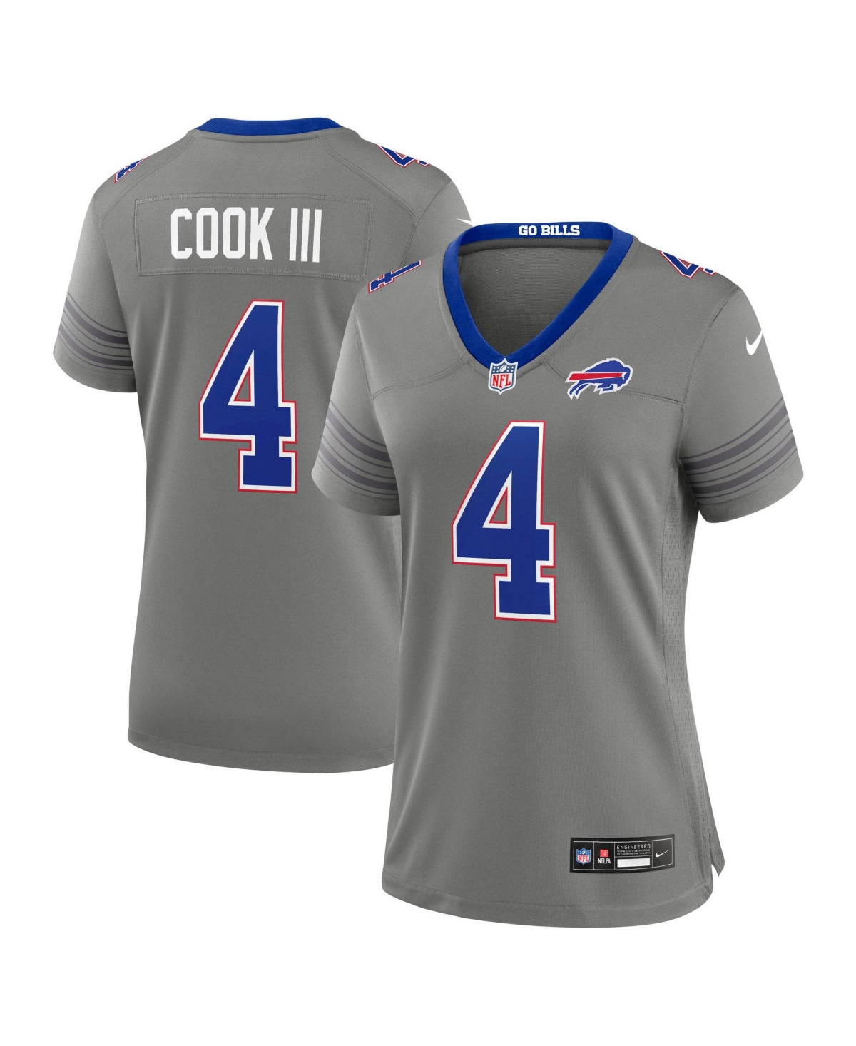 Click here for Nike Womens James Cook Iii Gray Buffalo Bills Nick... prices