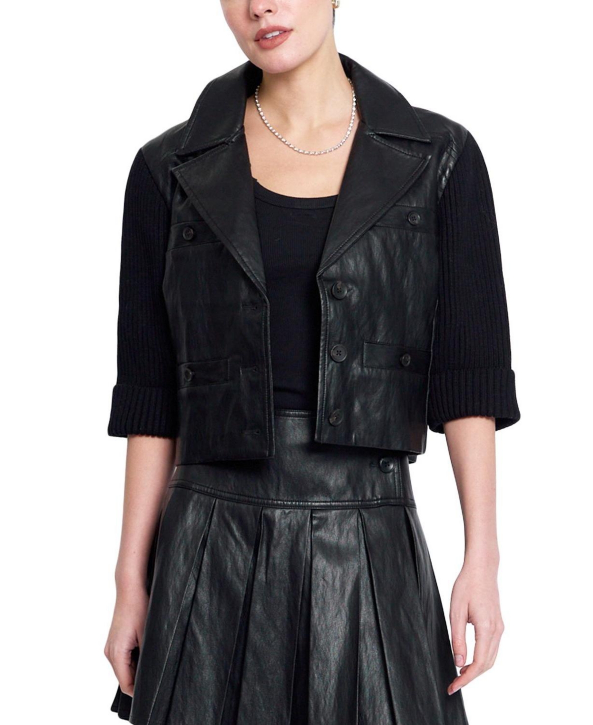 Click here for Central Park West Womens Quinn Cropped X Sweater J... prices