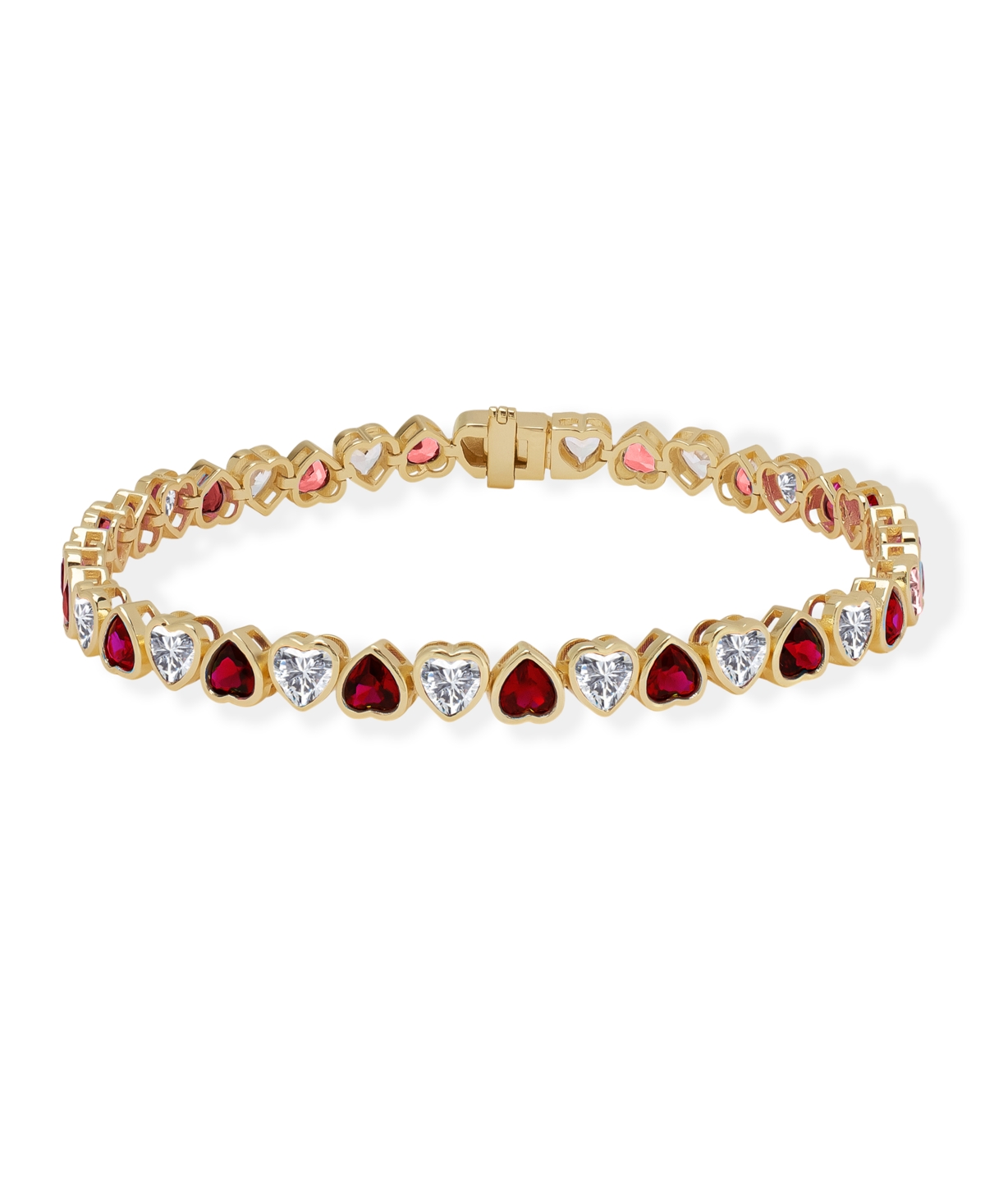 Click here for Macys Simulated Ruby and Cubic Zirconia Bezel Hear... prices