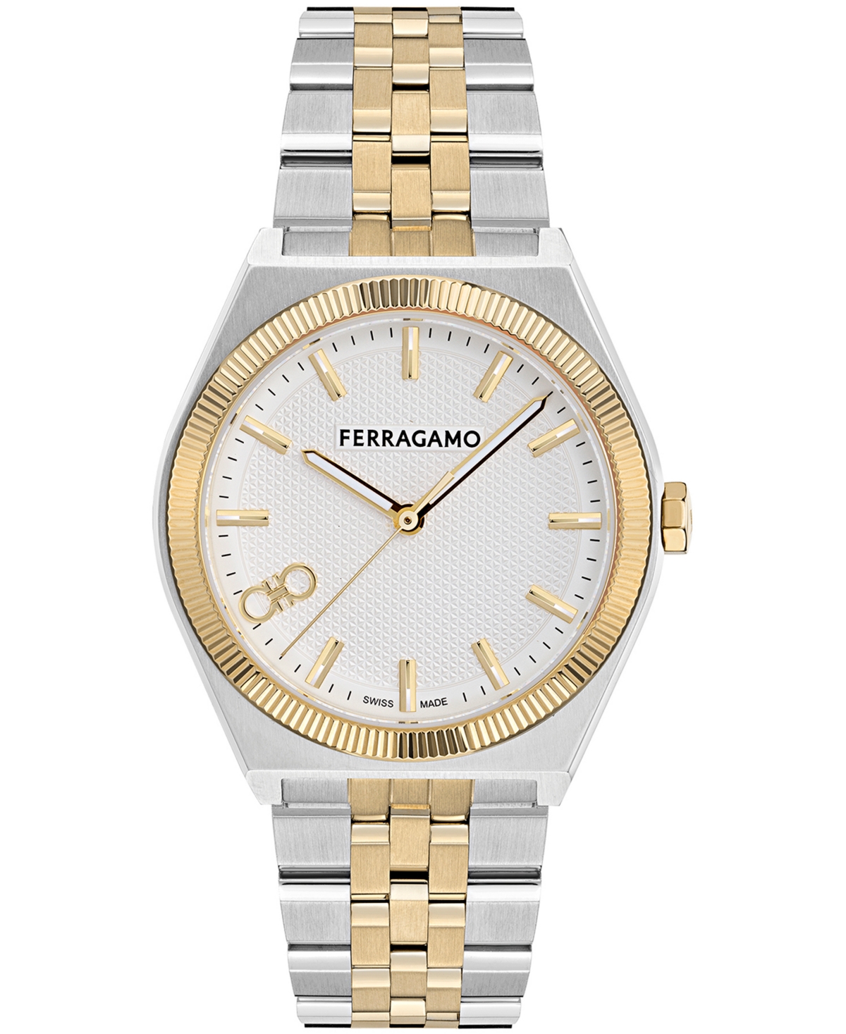 Click here for Ferragamo Mens Two-Tone Stainless Steel Bracelet W... prices