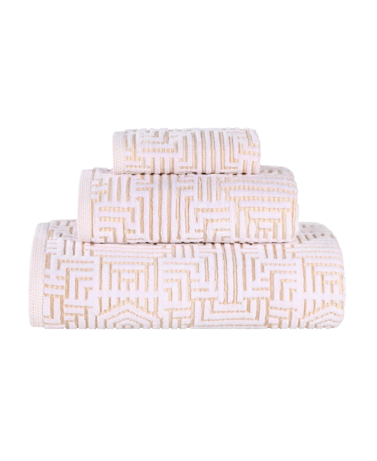 Click here for Superior Jasper Cotton 3-Piece Towel Set - Gold prices