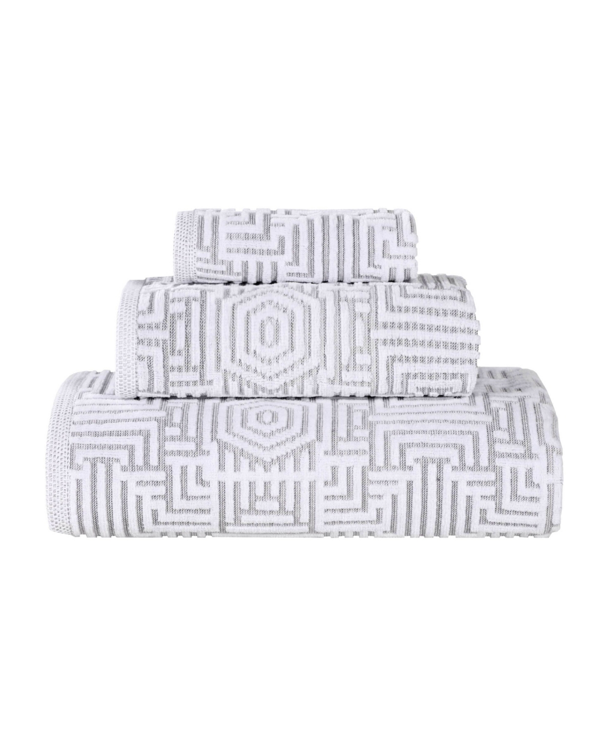 Click here for Superior Jasper Cotton 3-Piece Towel Set - Platinu... prices