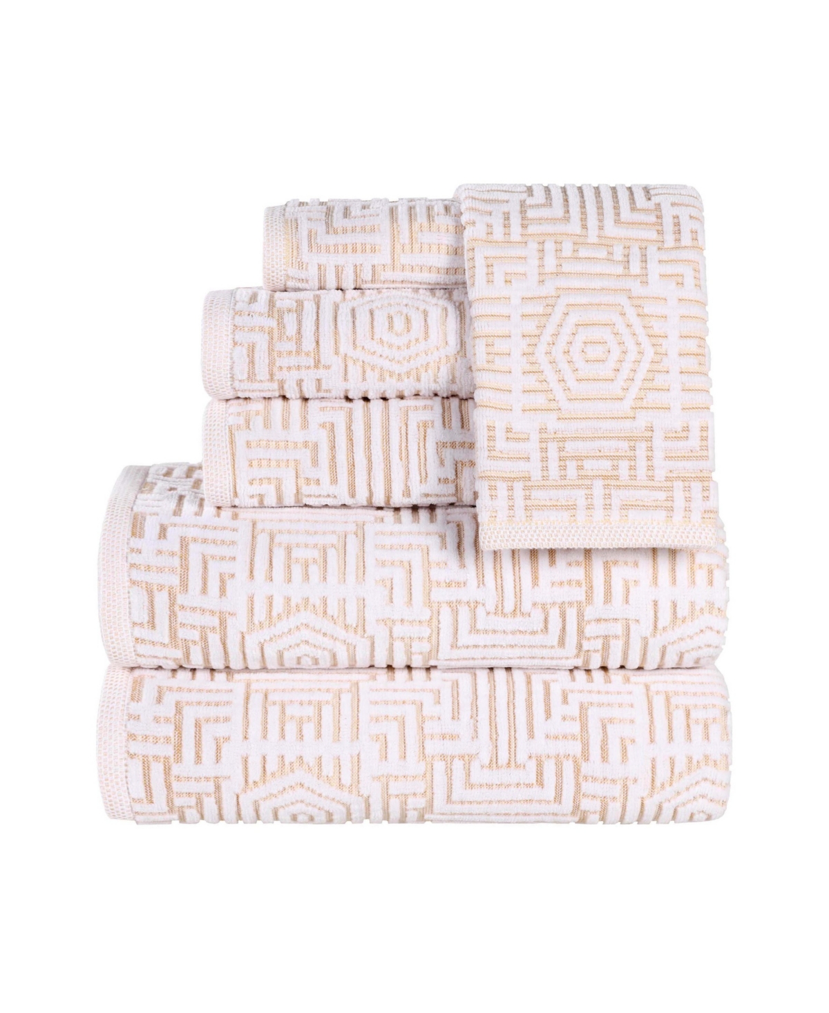 Click here for Superior Jasper Cotton 6-Piece Towel Set - Gold prices