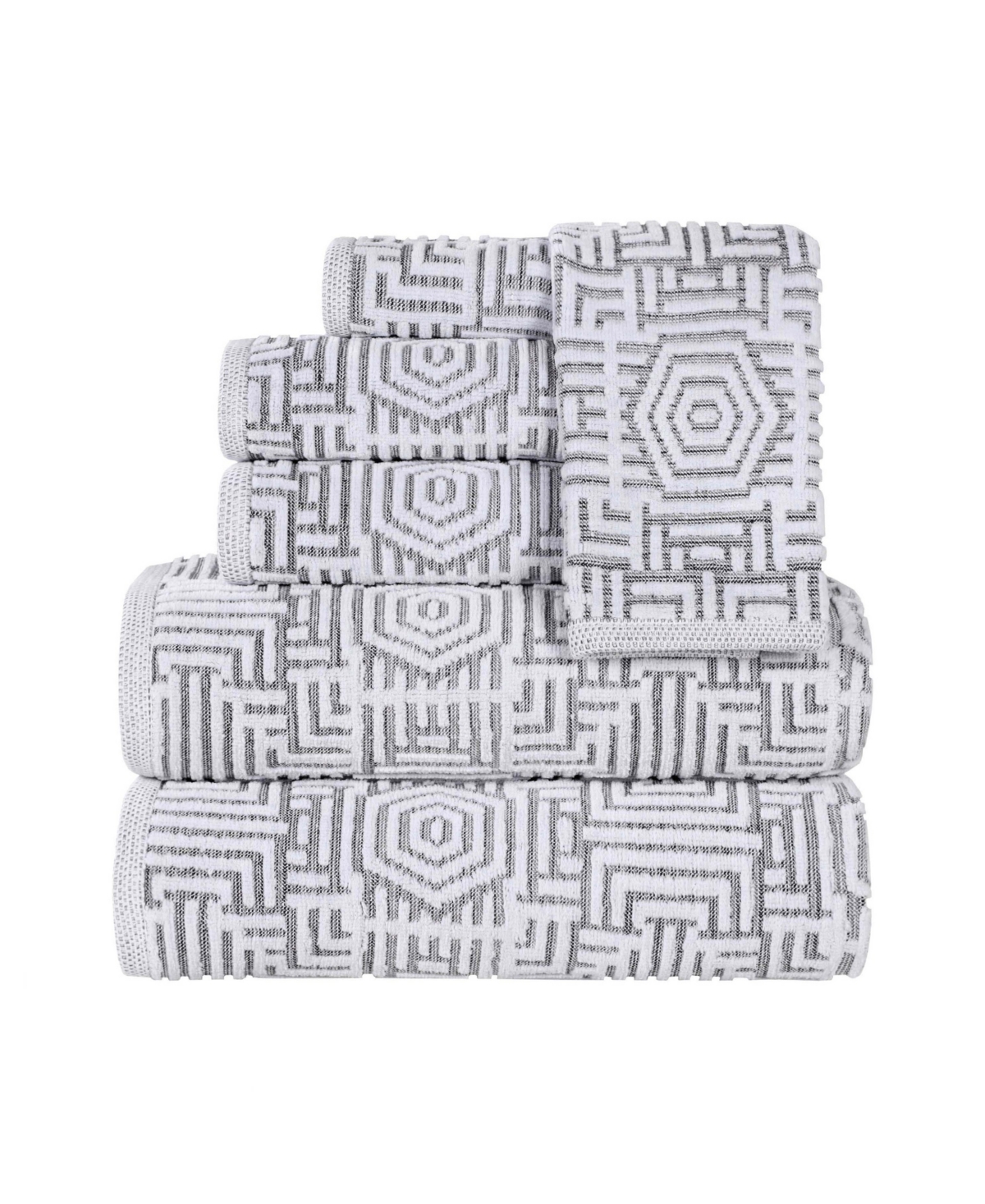 Click here for Superior Jasper Cotton 6-Piece Towel Set - Charcoa... prices