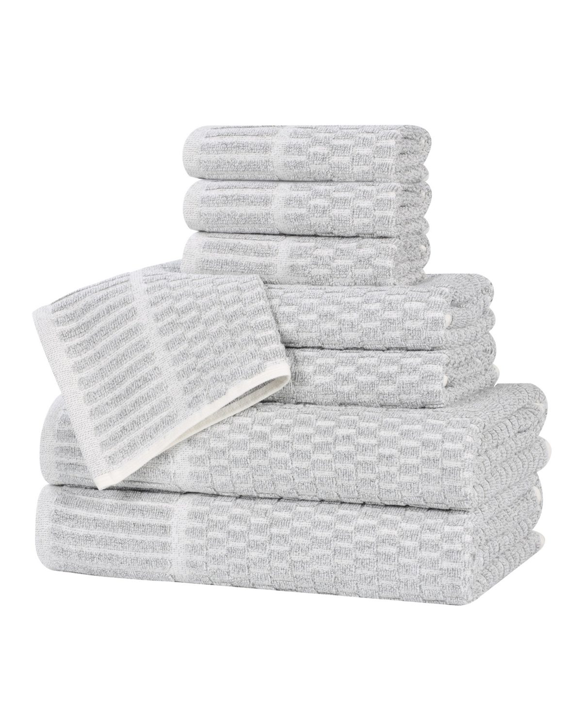 Click here for Superior Juno Cotton Blend 8-Piece Towel Set - Pla... prices