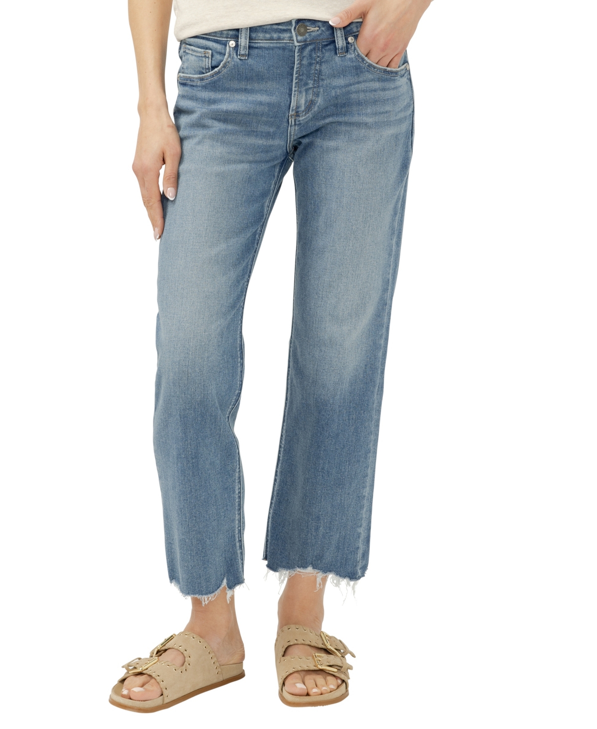 Click here for Silver Jeans Co. Womens Suki Mid-Rise Wide-Leg Cur... prices