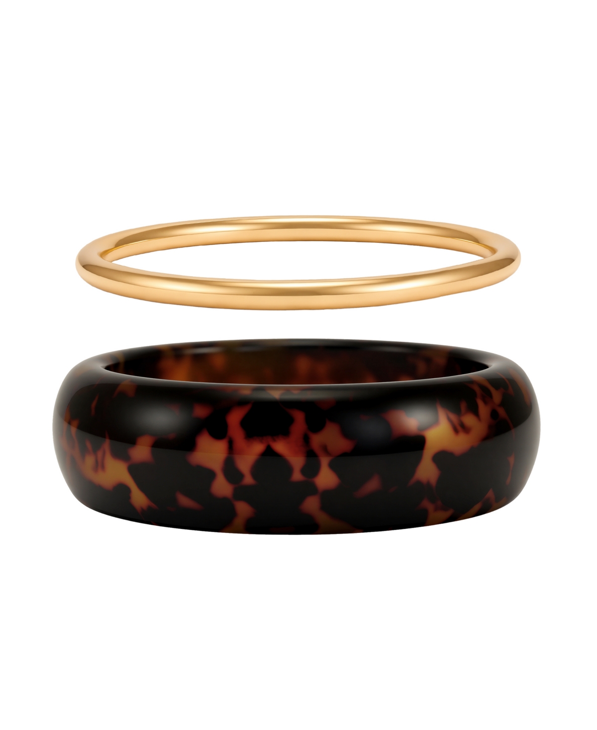 Click here for Guess Gold-Tone Tortoise Hinged Bangle  2-Piece Se... prices