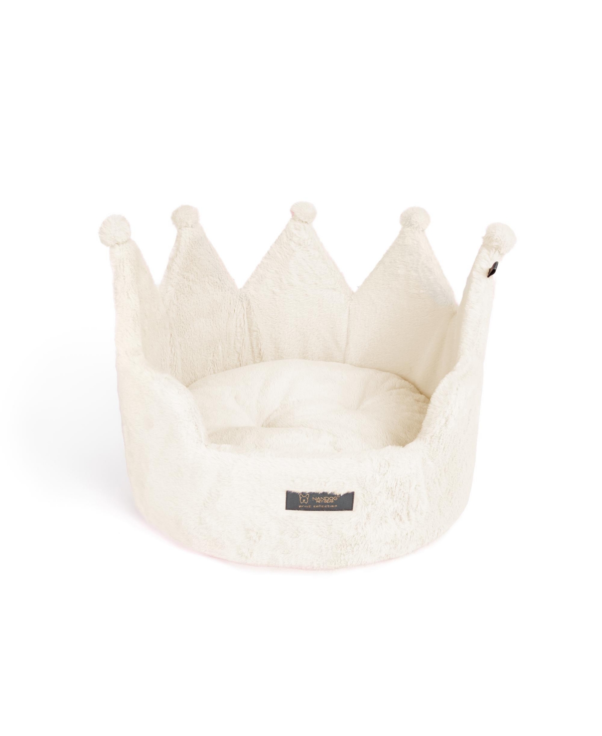 Click here for Nandog Crown Bed for Dogs  Cats - Pearl white prices