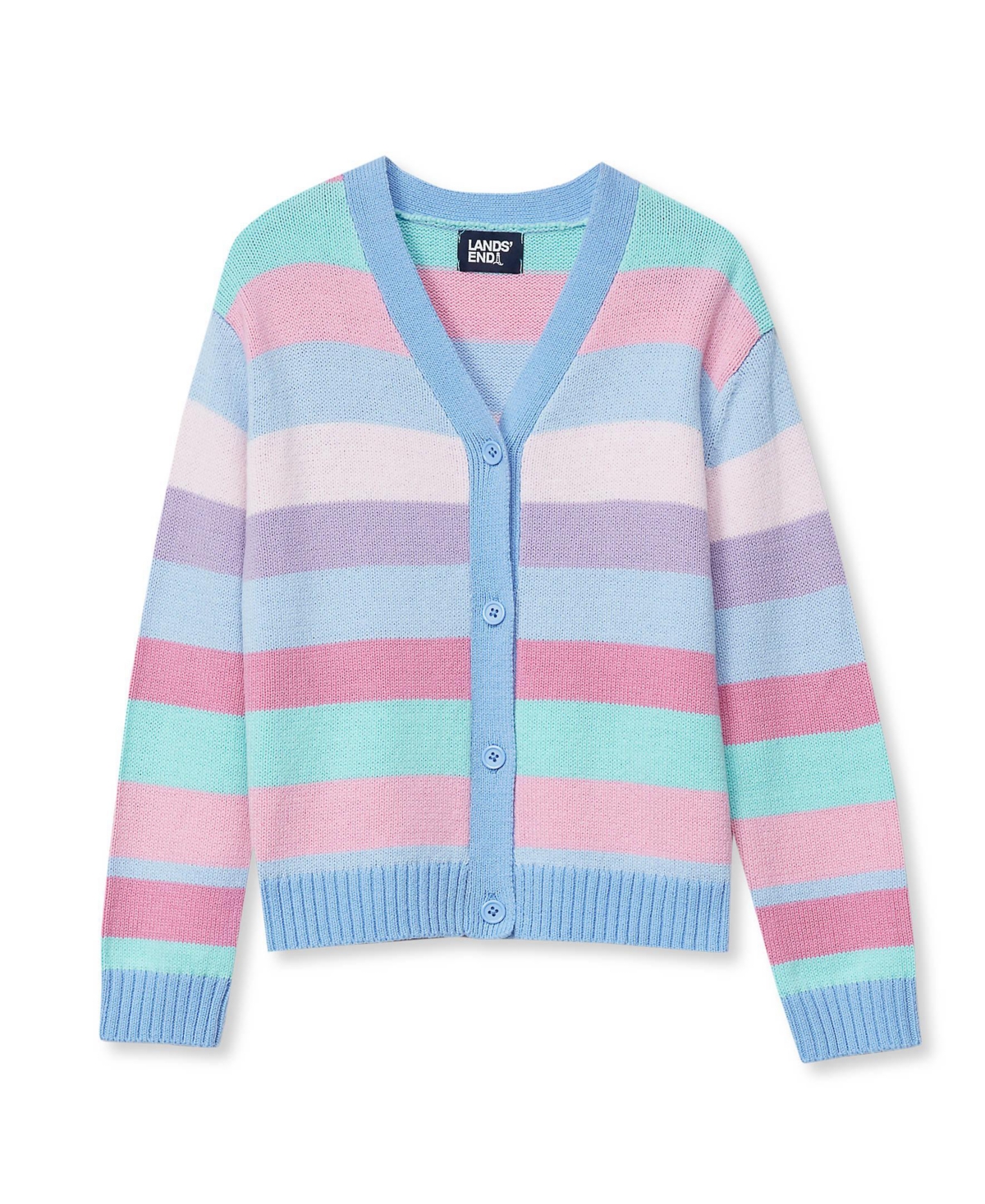 Click here for Lands End Big Girls Plus Long Sleeve Cardigan - Vi... prices