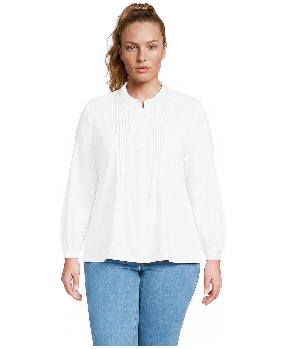 Click here for Lands End Plus Size Long Sleeve Lightweight Jersey... prices