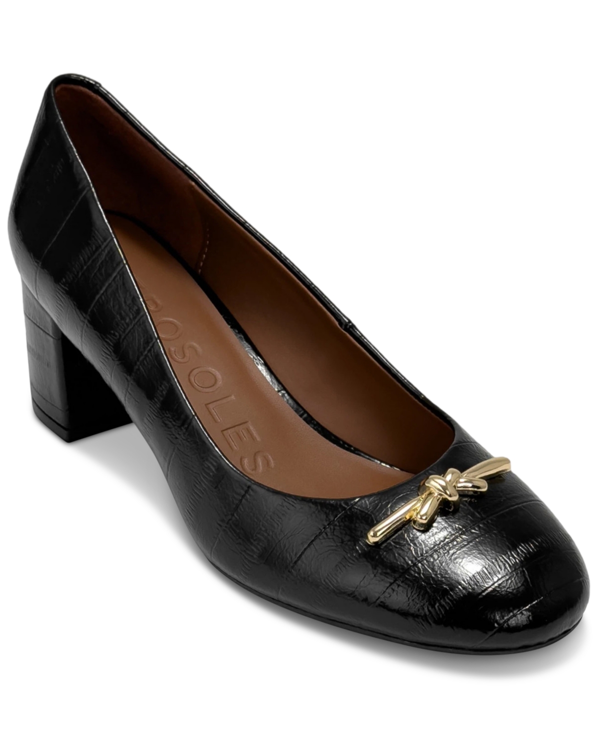 Click here for Aerosoles Womens Ebella Block Heel Pumps - Black E... prices