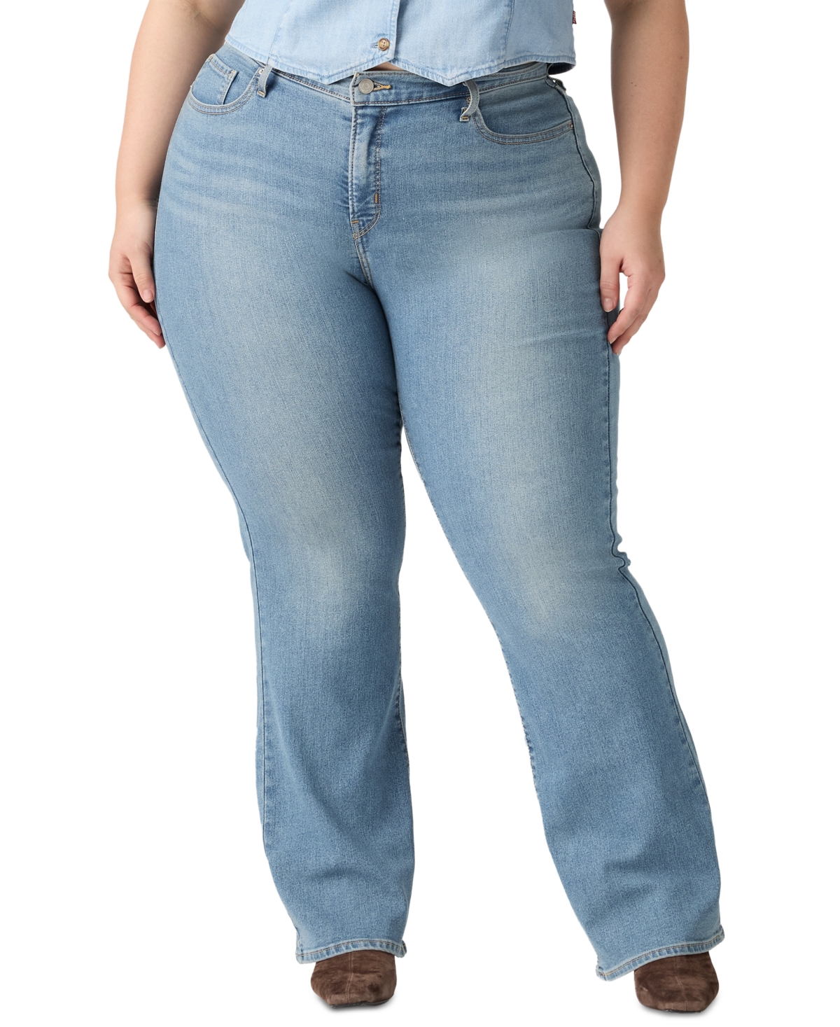 Levis Trendy Plus Size 315 Mid-Rise Shaping Bootcut Jeans - Camp Denim Plus