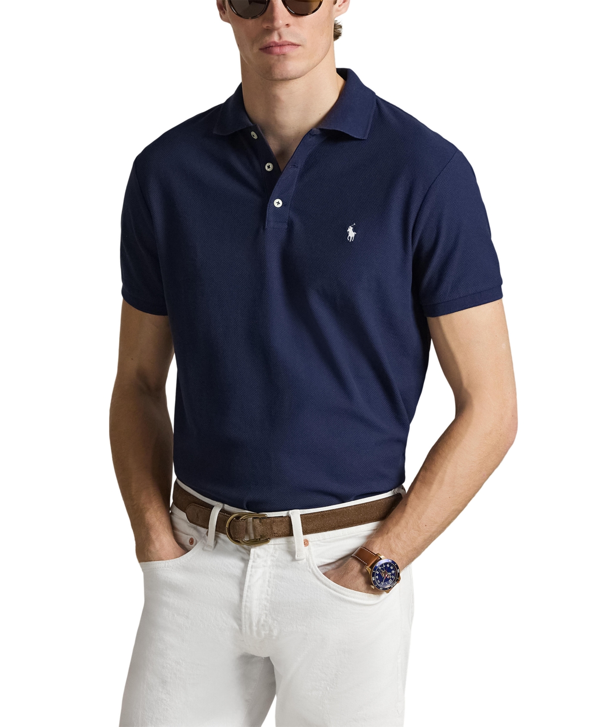 Click here for Polo Ralph Lauren Mens Custom Slim-Fit Honeycomb-M... prices