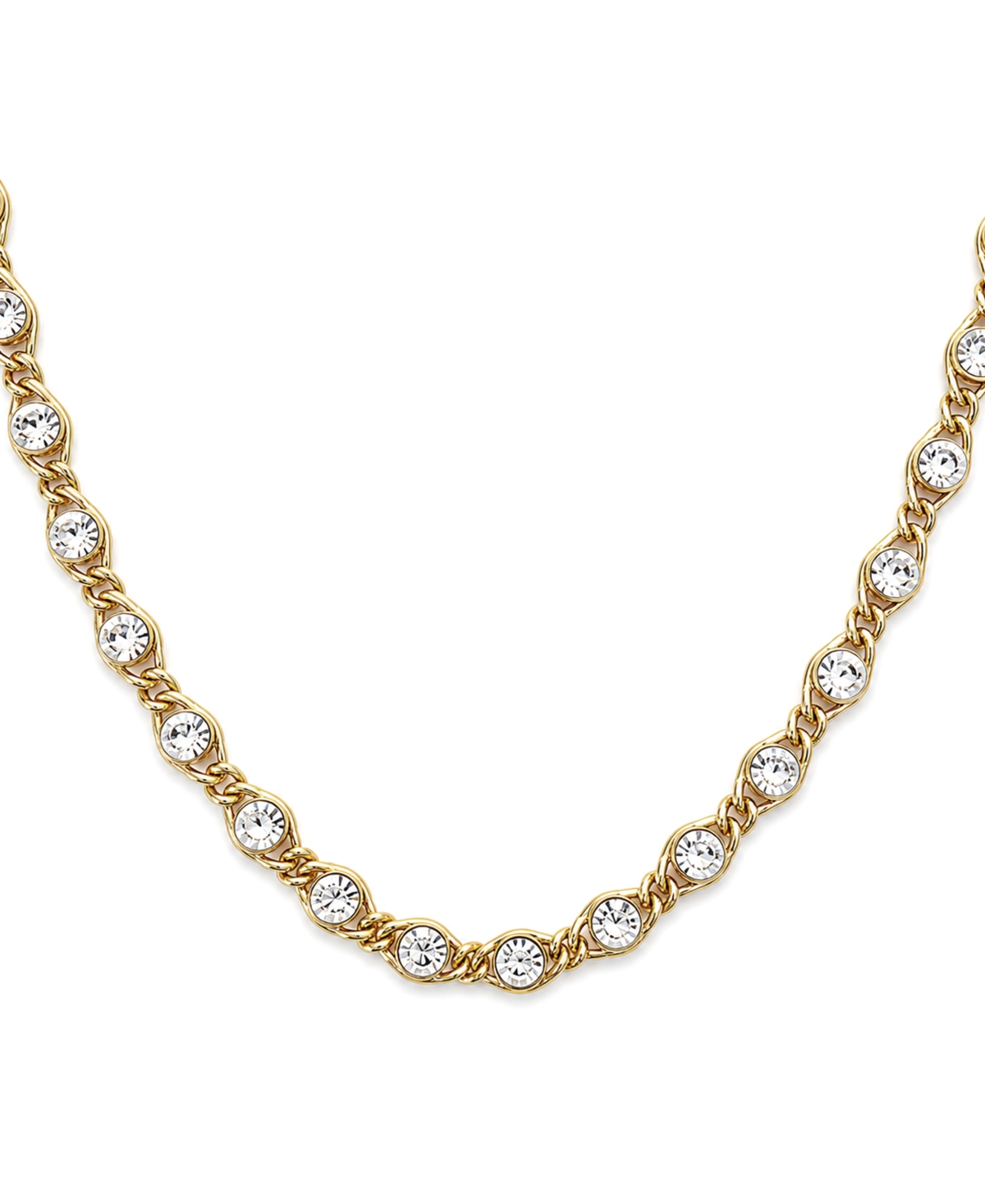 Click here for And Now This Clear Crystal Strand Necklace - Gold prices