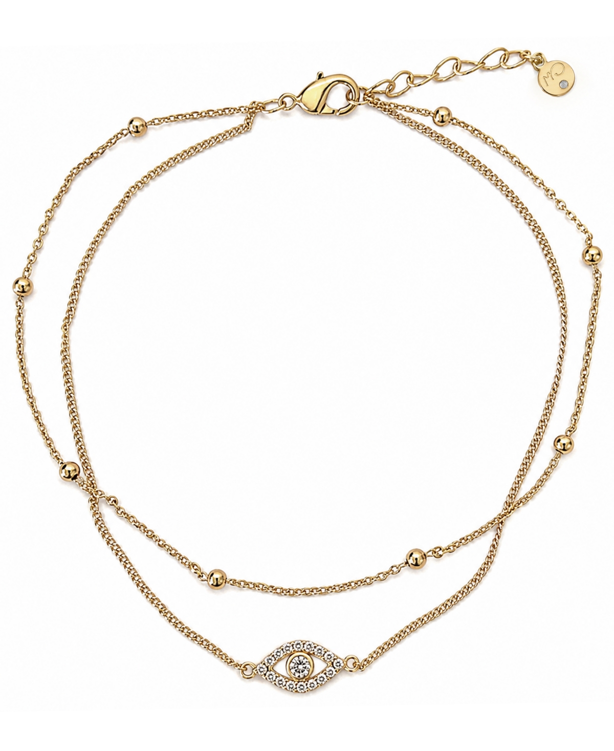 Click here for And Now This Evil Eye Double Chain Anklet in Gold... prices