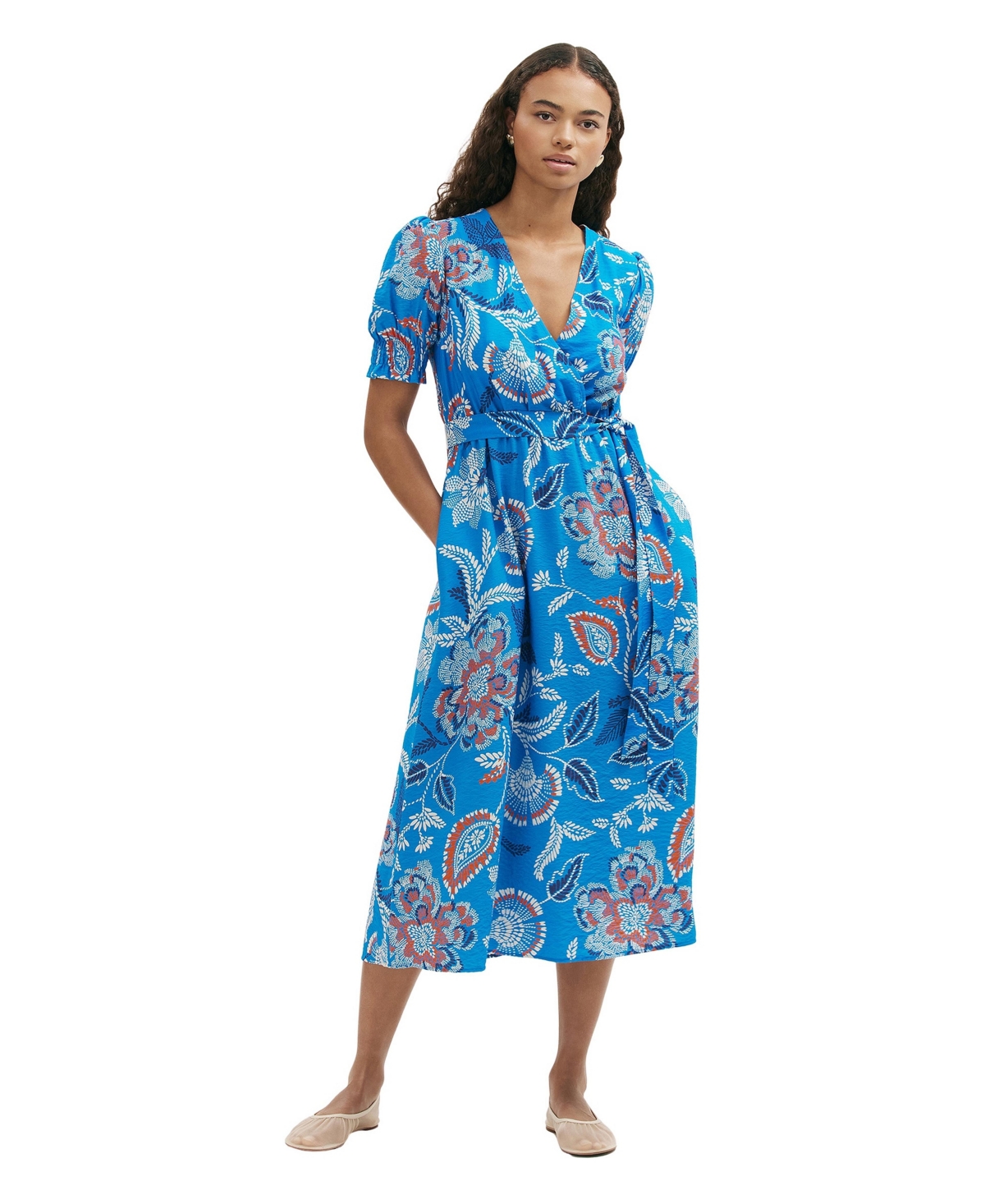 Click here for Finery London Womens Nicoleta Floral Midi Tea Dres... prices