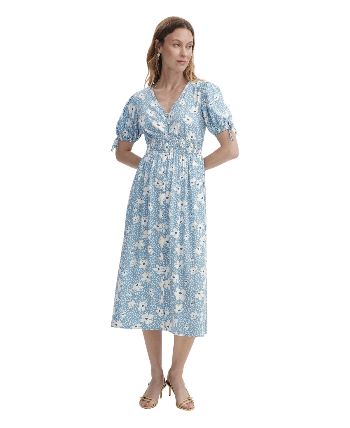 Click here for Finery London Womens Margot Button Fit Midi Dress... prices
