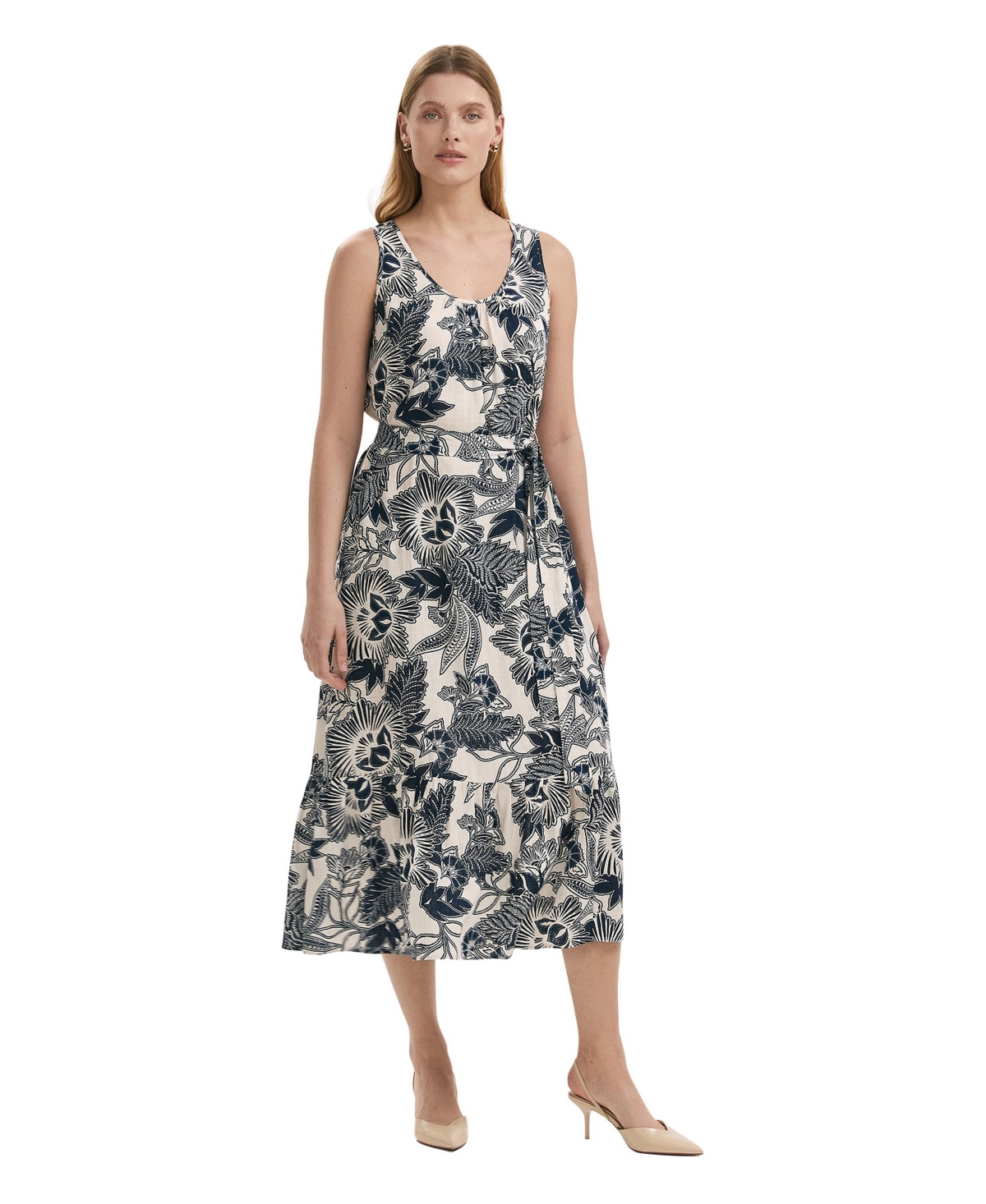 Click here for Finery London Womens Marta Linen Blend Midi Dress... prices