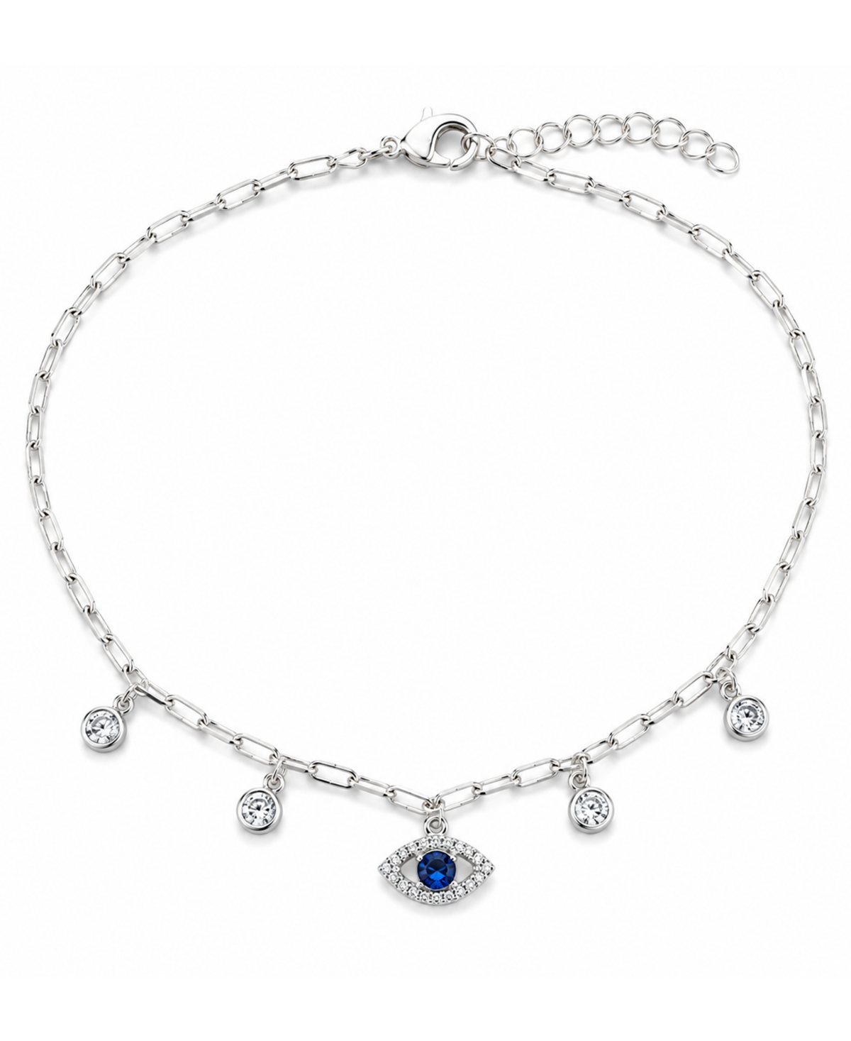 Click here for And Now This Blue Evil Eye Crystal Station Anklet... prices