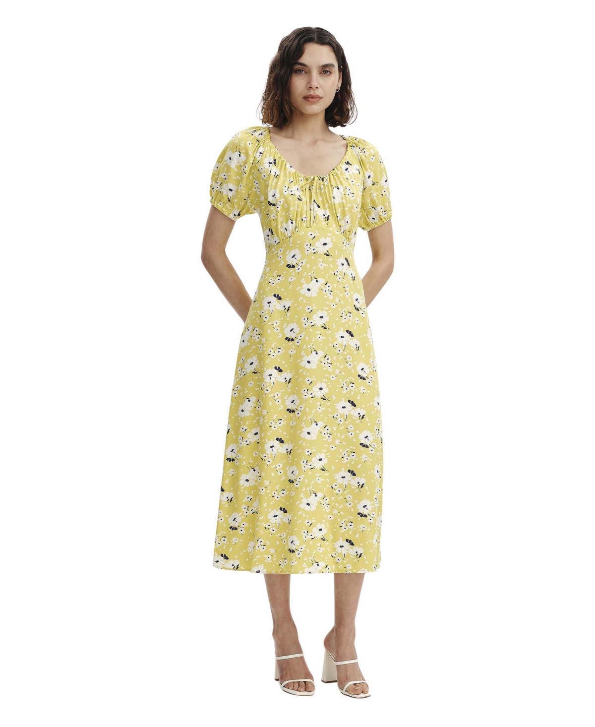Click here for Finery London Womens Regular Jada Puff Sleeve Midi... prices