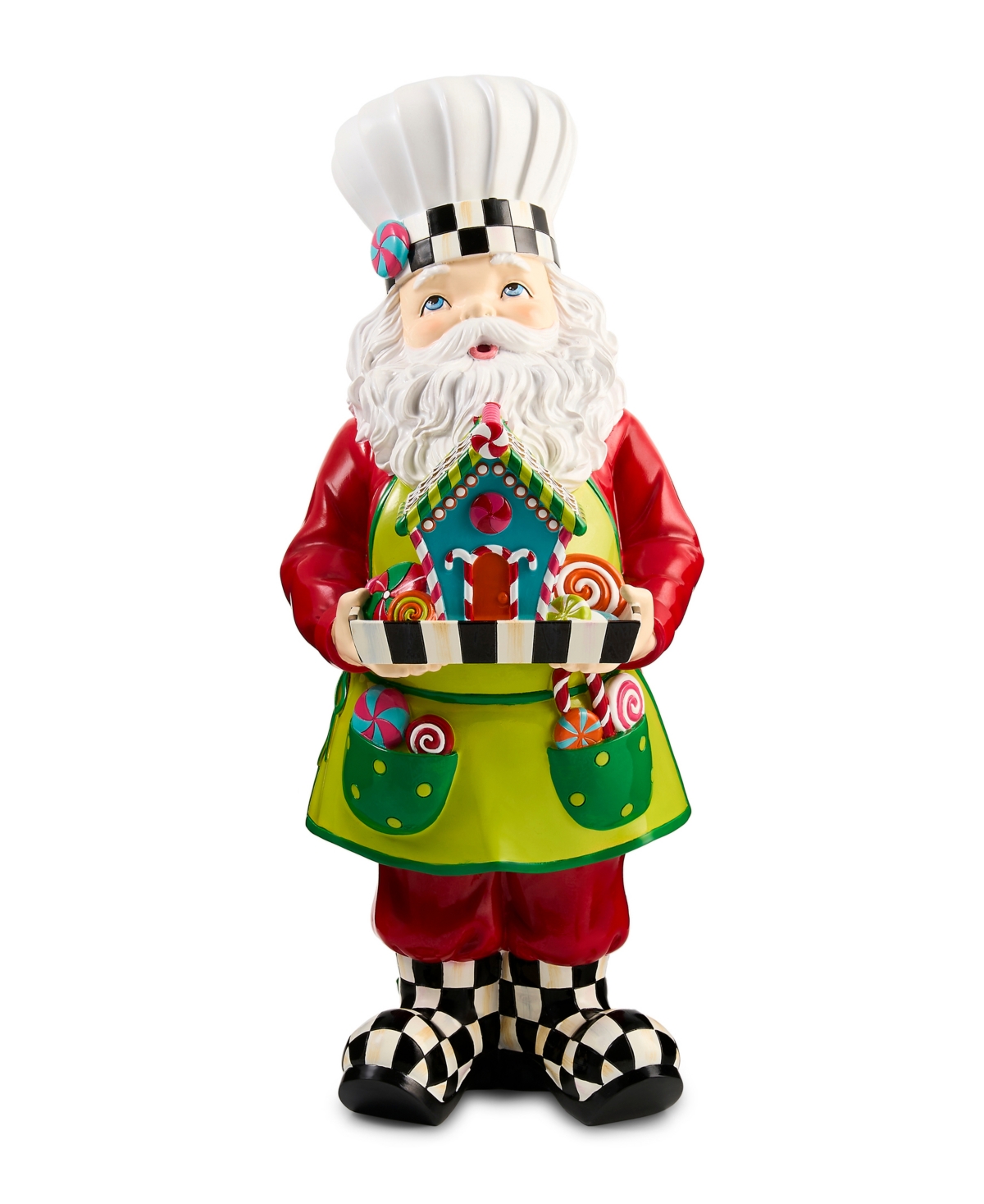 Click here for MacKenzie-Childs Confetti Chef Santa Figure - Mult... prices