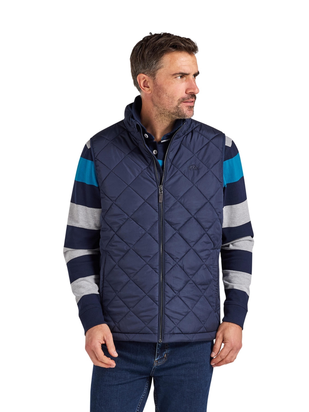 Click here for Raging Bull Mens Quilted Gilet Coats - Navy prices