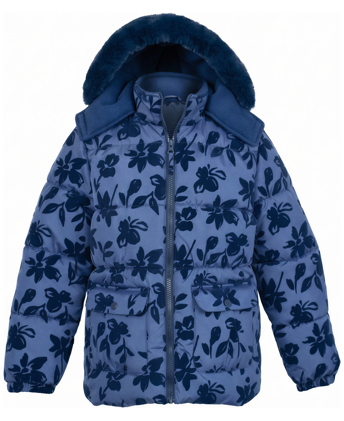 Click here for Kensie Girl Girls 5-16 Floral Flocked Puffer Jacke... prices
