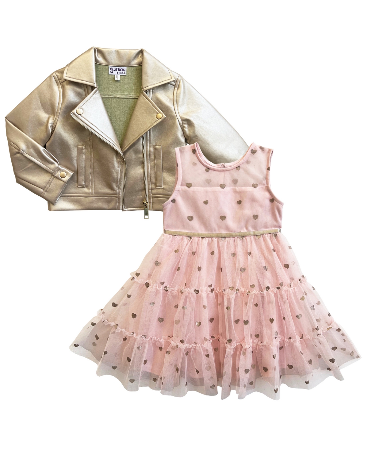 Click here for Blueberi Boulevard Girls 2T-6X Biker Jacket and Dr... prices