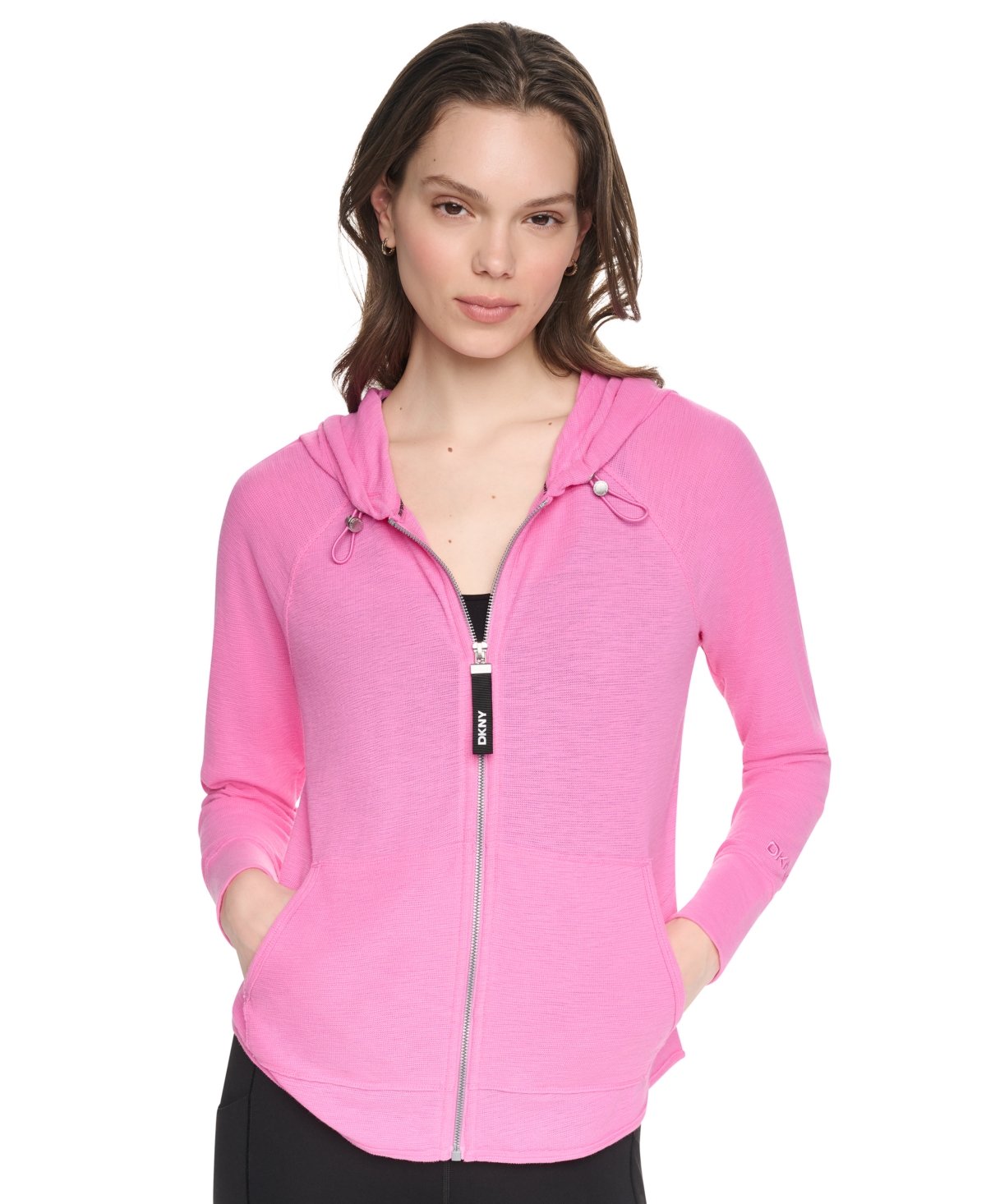Click here for Dkny Womens Sport Zip-Front Hoodie Jacket - Taffy prices
