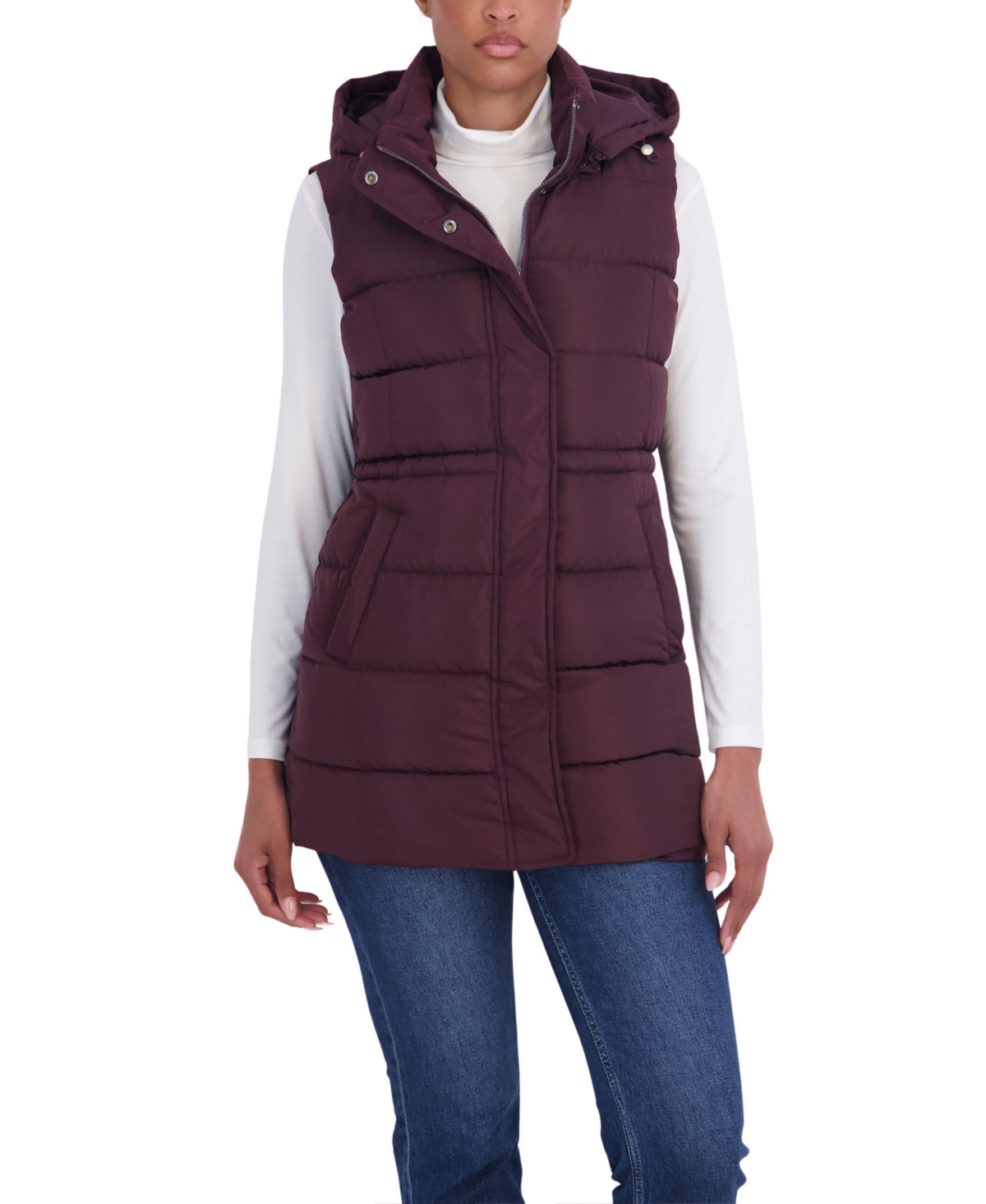 Click here for Sebby Collection Womens Puffer Vest With Drawstrin... prices