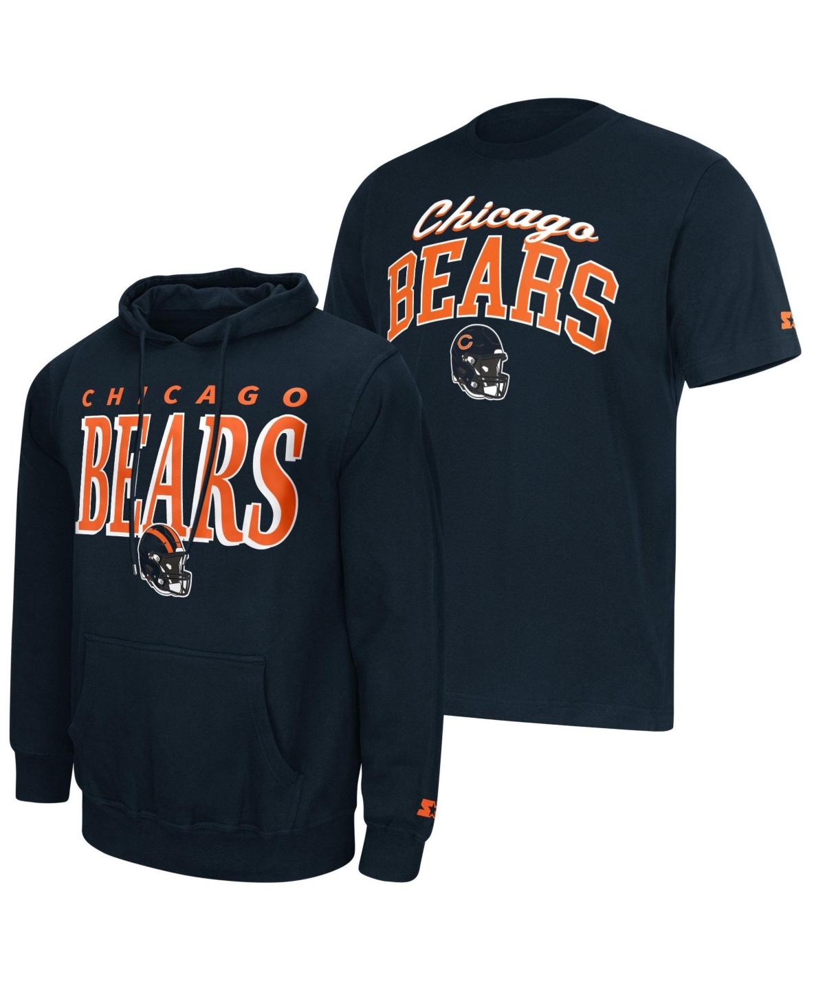 Click here for Starter Mens 2-piece Navy Chicago Bears Logo Hoodi... prices