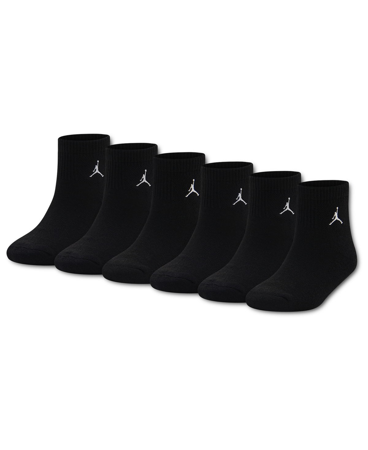 Click here for Jordan Big Boys 6-Pk. Ankle Socks - Black prices